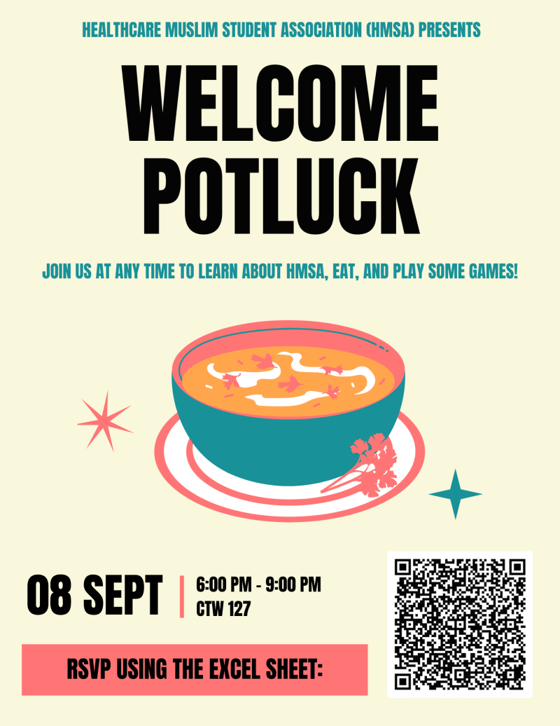 | Health care Muslim Student Association: Welcome Potluck | University ...